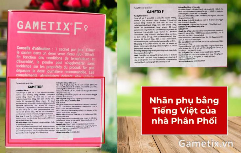 Gametix F - Bổ Trứng, Tăng Thụ Thai, Tăng Thành Công IUI, IVF